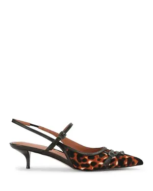 Kurt Geiger Knightsbridge Printed Leather Slingback Pumps