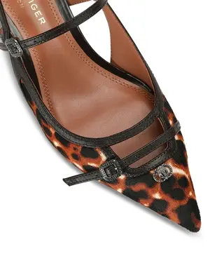 Kurt Geiger Knightsbridge Printed Leather Slingback Pumps