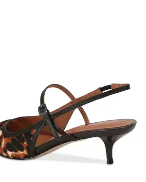 Kurt Geiger Knightsbridge Printed Leather Slingback Pumps
