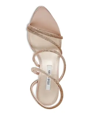 Steve Madden Sylo-r Rhinestone Satin Sandals