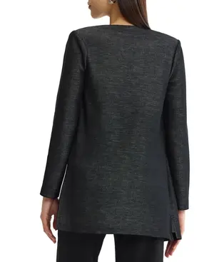 Ming Wang Filigree Jacquard Knit Jacket