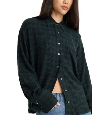 Good American The Crinkle Easy Shirt