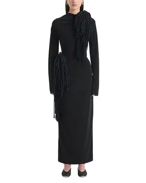 Altuzarra Garland Fringe Trim Dress