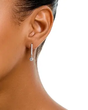 Bloomingdale'S Diamond Solitaire Drop Earrings In 14k White Gold, 0.75 Tcw