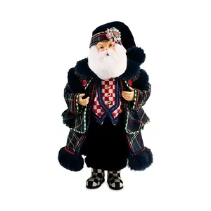 MACKENZIE-CHILDS Timeless Tartan Fabric Santa Figure - No Color