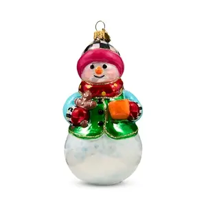 MACKENZIE-CHILDS Confetti Snowman Glass Ornament - No Color