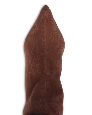 Schutz Harriet Slouchy Suede Mid Calf Boots - Brown