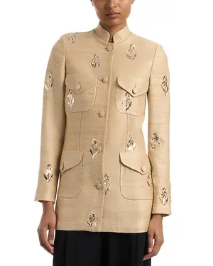 LIBEROWE Raja Embroidered Jacket - Gold