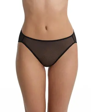 SKARLETT BLUE Jolie Sheer Lace French Cut Brief - Black