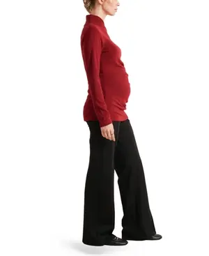NOM MATERNITY Claire Asymmetric Neck Sweater