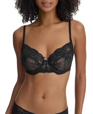 SKARLETT BLUE Captivate Full Coverage Unlined Lace Bra - Black