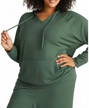 Universal Standard Plus Travelknit V-neck Hoodie