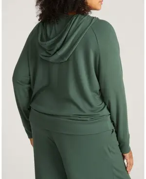 Universal Standard Plus Travelknit V-neck Hoodie