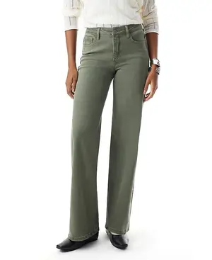 BAYEAS Mid Rise Wide Leg Denim Jeans Stretch Comfortable - Initia