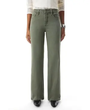 BAYEAS Mid Rise Wide Leg Denim Jeans Stretch Comfortable - Initia