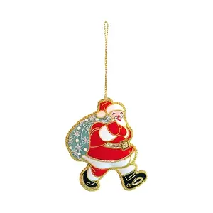 SUDHA PENNATHUR Santa Beaded Ornament Exclusive - No Color