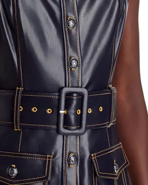 Cinq À Sept Vega Faux Leather Dress