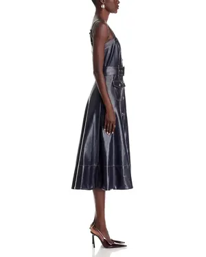 Cinq À Sept Vega Faux Leather Dress