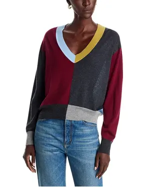 TOCCIN Sia Wool V Neck Sweater - Multi