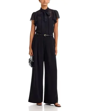Cinq À Sept Virelle Ruffle Tie Neck Blouse