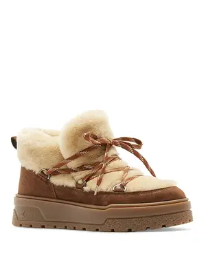 La Canadienne Epic Shearling Lined Waterproof Snow Boots - Caramel
