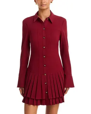 Cinq À Sept Dalissa Pleated Shirt Dress