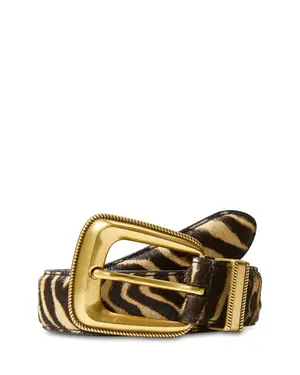 Veronica Beard Ziger Arch Calf Hair Belt