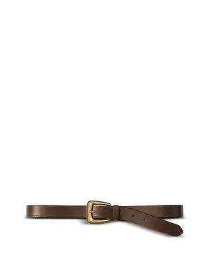 Veronica Beard Trailblazer Arch Leather Belt - Whiskey