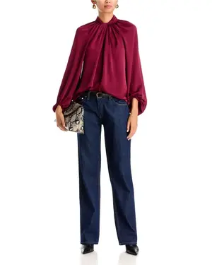 Ramy Brook Emmy Twist Neck Relaxed Blouse