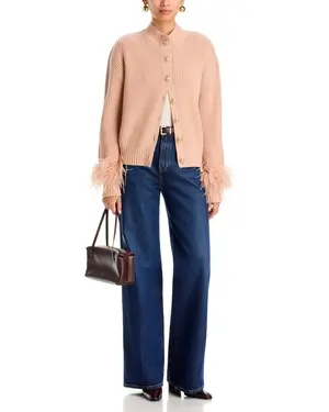 Ramy Brook Laura Mock Neck Cardigan Sweater