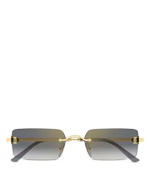 Cartier Rectangular Sunglasses, 56mm
