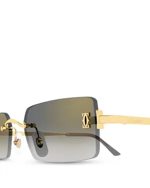 Cartier Rectangular Sunglasses, 56mm