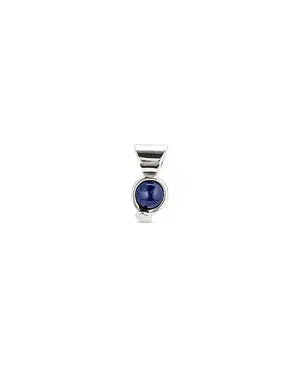 UNODE50 Sterling And Blue Stone Plated Charm - Silver