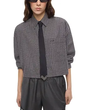 Pinko Carlina Cropped Tie Shirt
