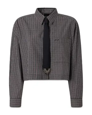 Pinko Carlina Cropped Tie Shirt