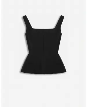 NOCTURNE Boned Square Neck Peplum Bustier Top