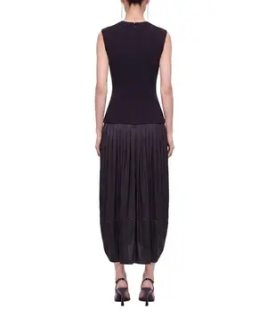 NOCTURNE Cap Sleeve Bubble Hem Dress