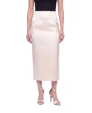 NOCTURNE Pleat Detail Pencil Skirt