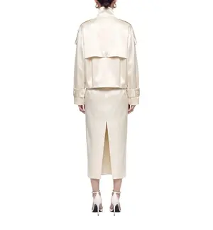 NOCTURNE Pleat Detail Pencil Skirt