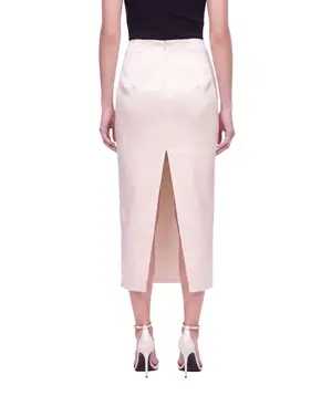 NOCTURNE Pleat Detail Pencil Skirt