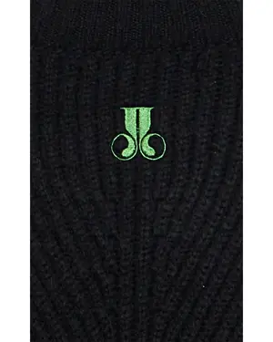 La DoubleJ High Kick Feather Trim Sweater