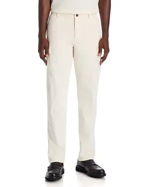 Eleventy Cotton Modal Stretch Corduroy Cargo Pants - Ivory