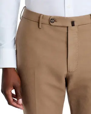 SLOWEAR Incotex Doeskin Regular Fit Garment Dyed Stretch Cotton Pants - Tan