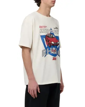 R H U D E Desert Crest Cotton Crewneck Logo T-shirt