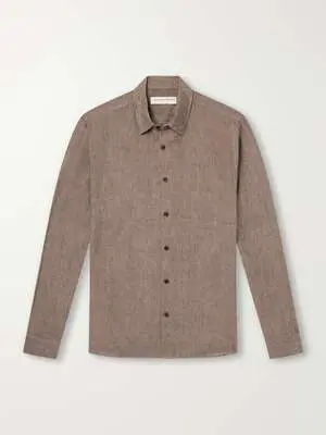 Orlebar Brown Giles Linen Shirt - Brown