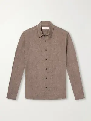 Orlebar Brown Giles Linen Shirt - Brown