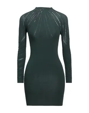 Wolford Mini Dress Dark Size Virgin Wool, Polyamide, Elastane