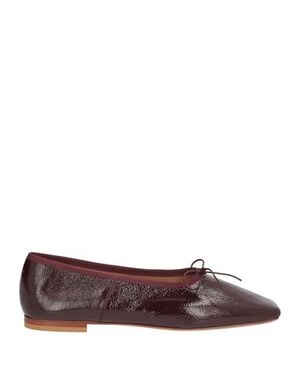 MANSUR GAVRIEL Square Toe Ballerina Ballet Flats Burgundy Size Leather - Red