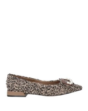 TOSCA BLU Ballet Flats Taupe Size Textile Fibers - Grey