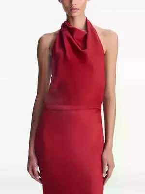 Simkhai Reannon Draped Gown - Red